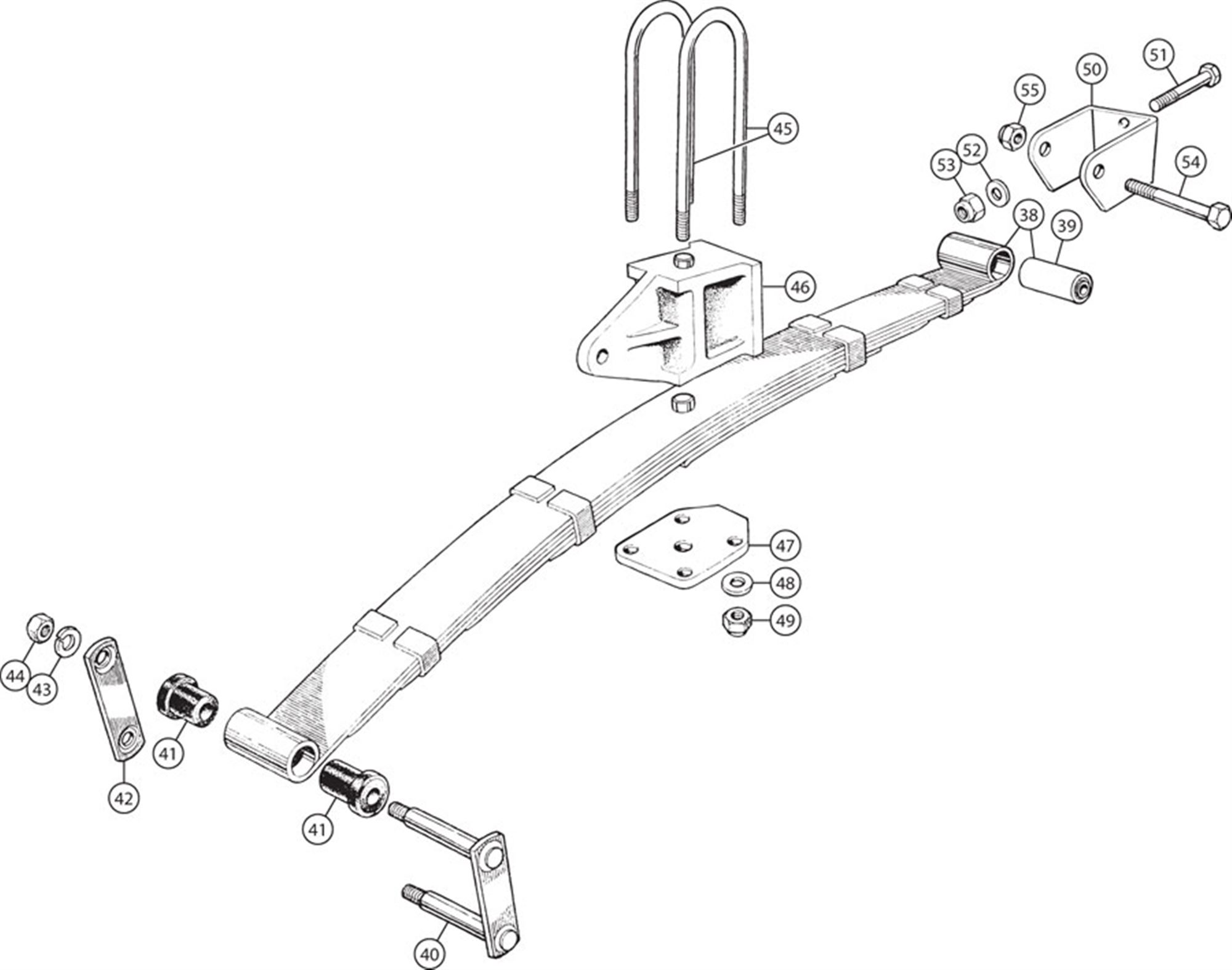 Leaf Springs and Attachments - Solid Axle (N A Option)