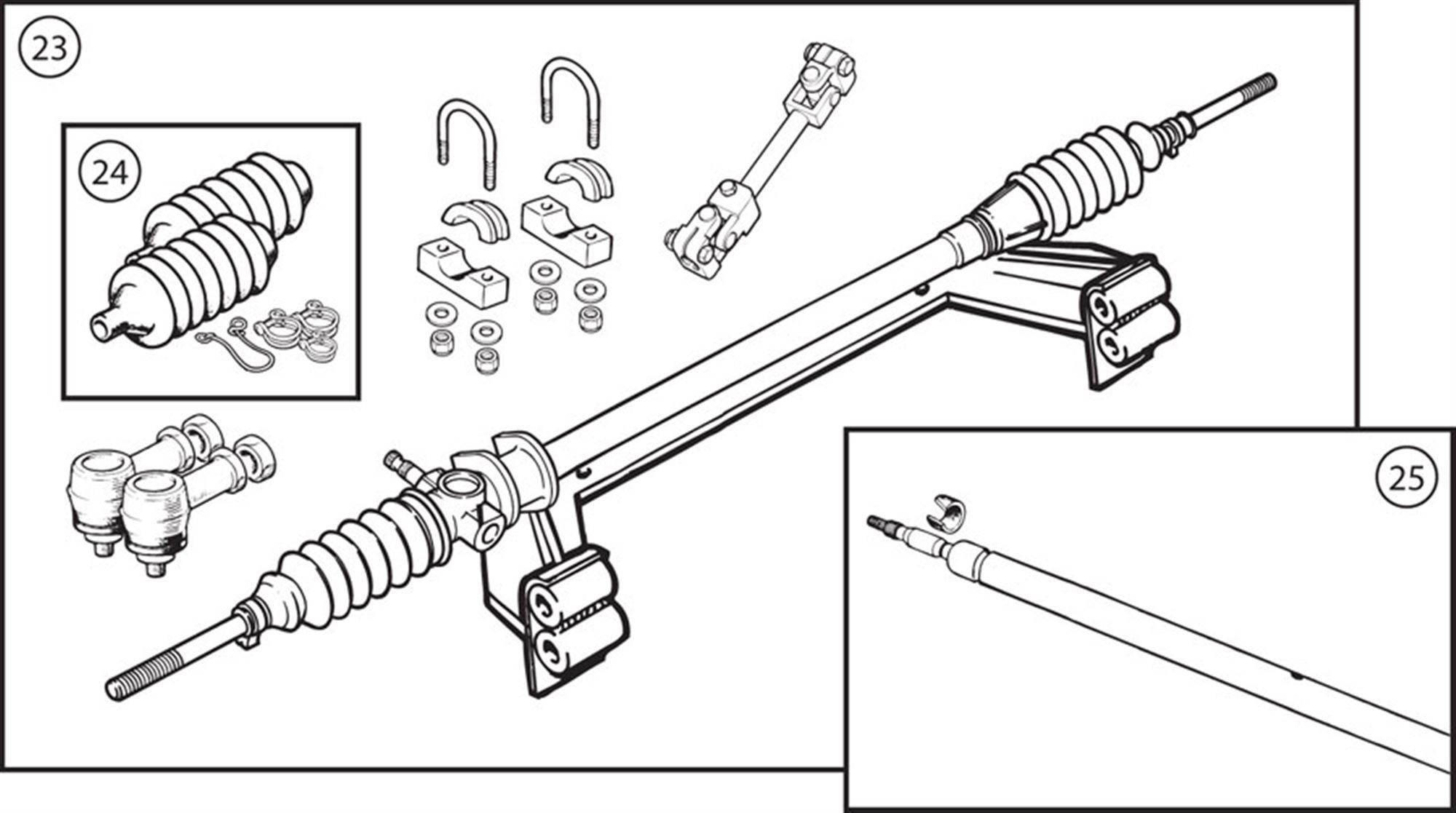 Triumph TR2-3B Steering Rack Conversion Kit | Rimmer Bros