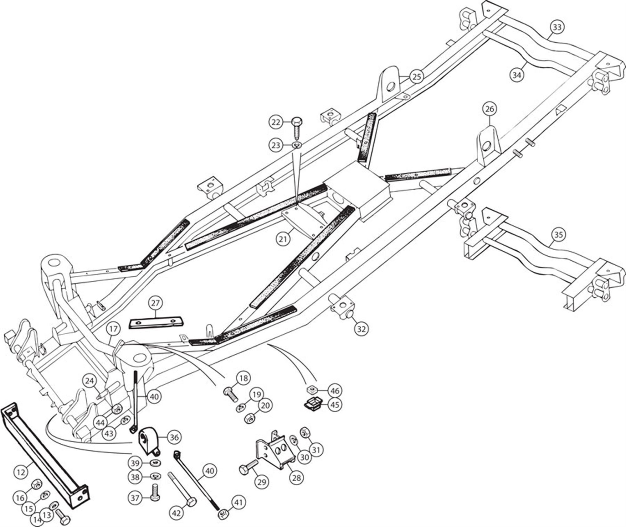Triumph TR2-3A Chassis Repair Sections and Attachments