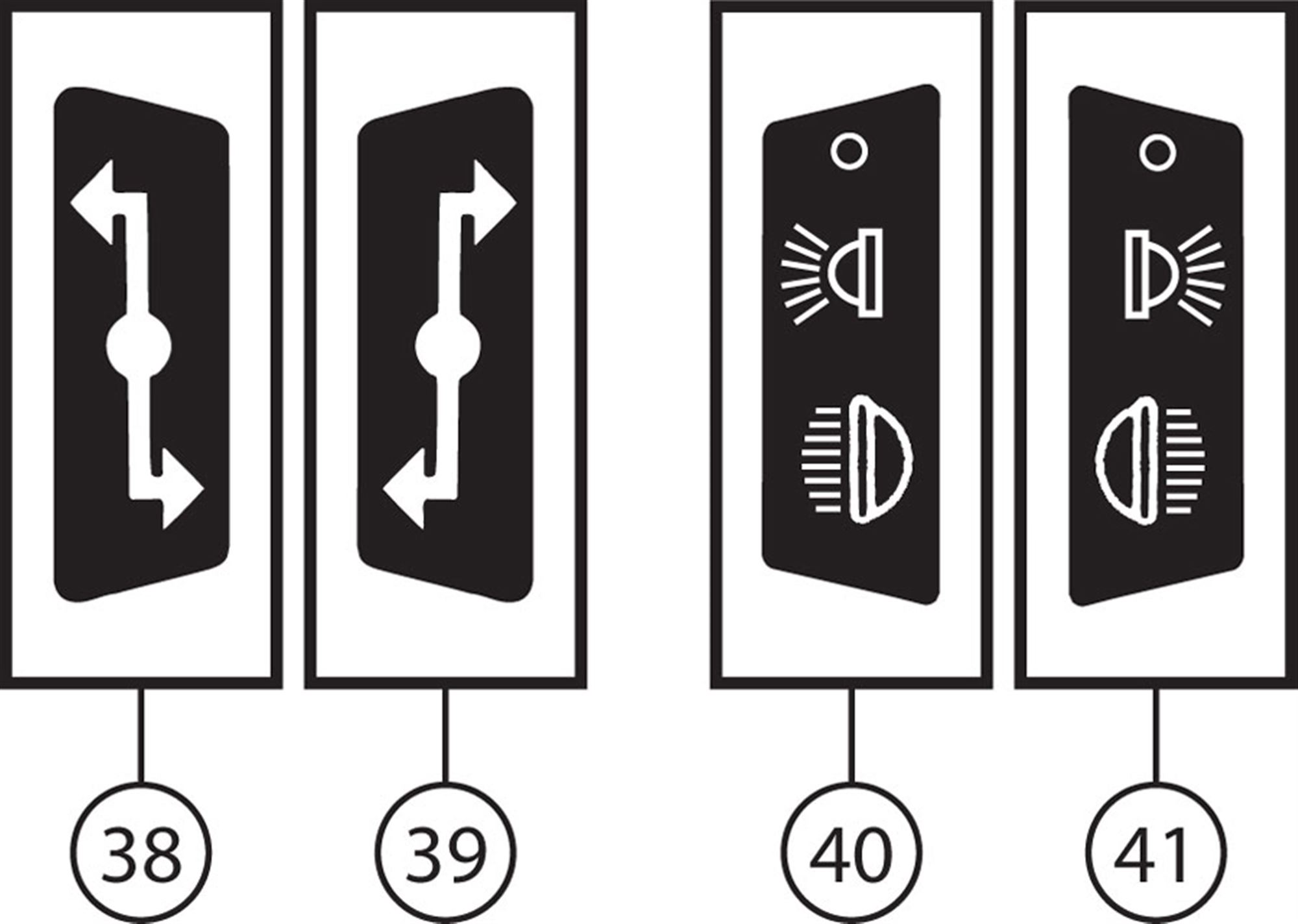 Indicator and Light Switch Labels