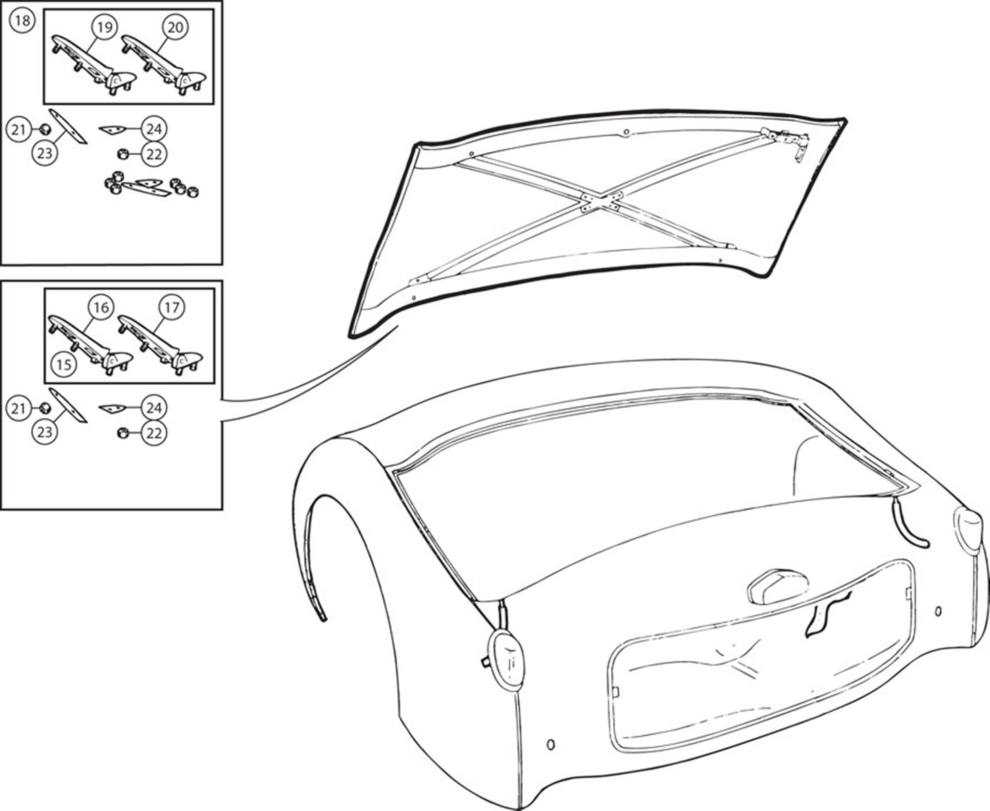 Triumph TR2-3A Boot Lid Hinges | Rimmer Bros