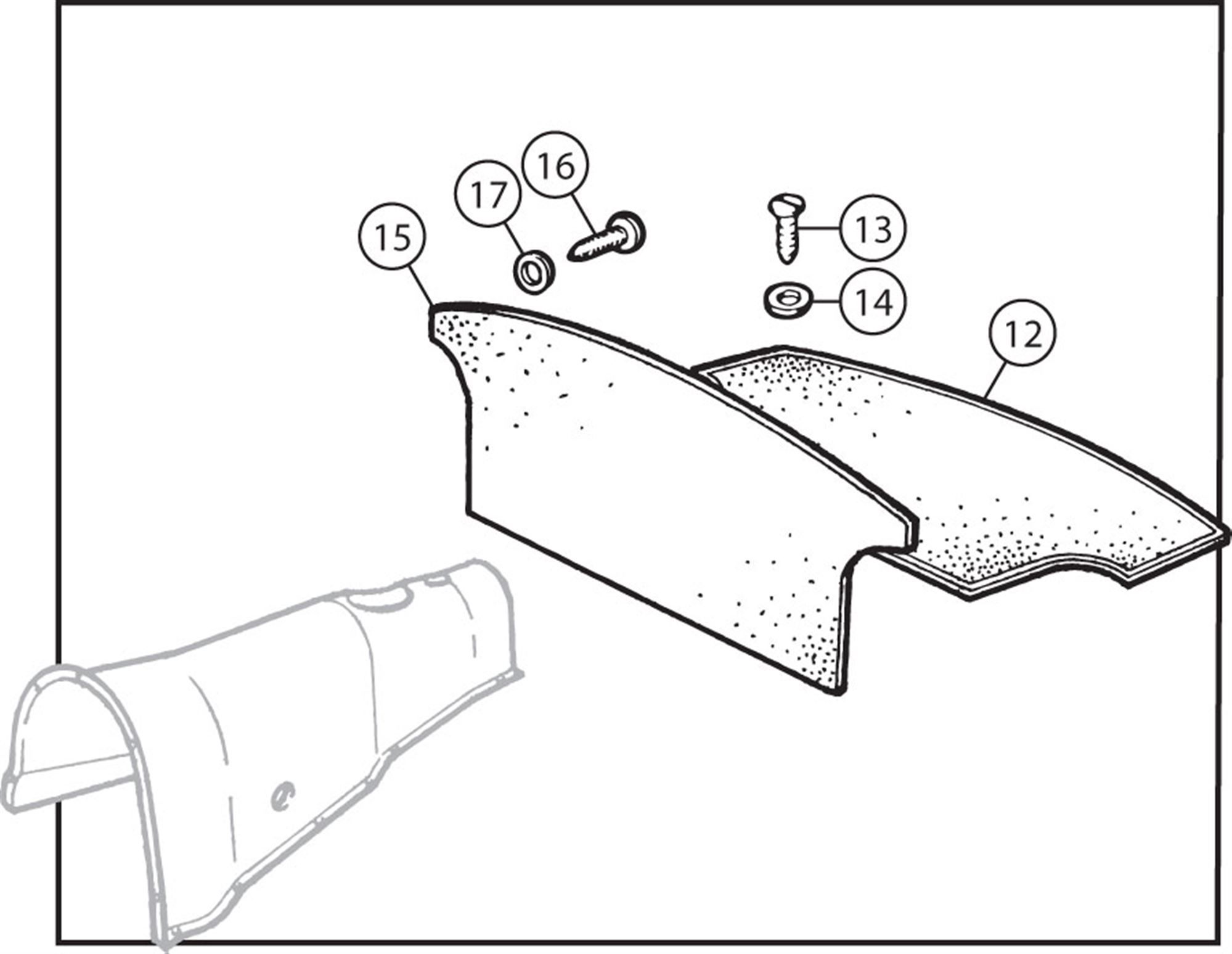 Triumph TR2-3A Boot Compartment Trim | Rimmer Bros