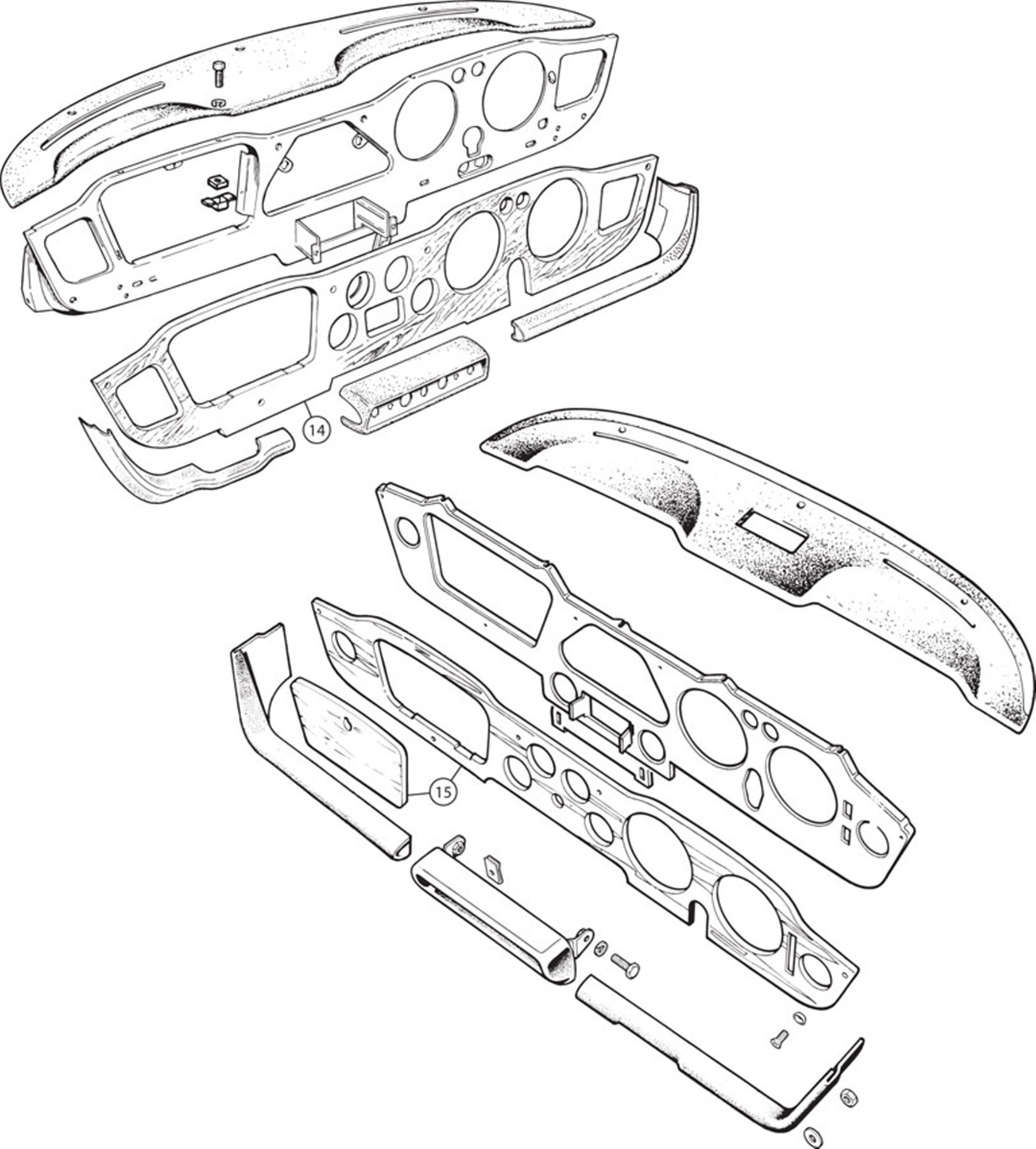 Triumph TR4A-250 Wood Veneer Dash Panel | Rimmer Bros