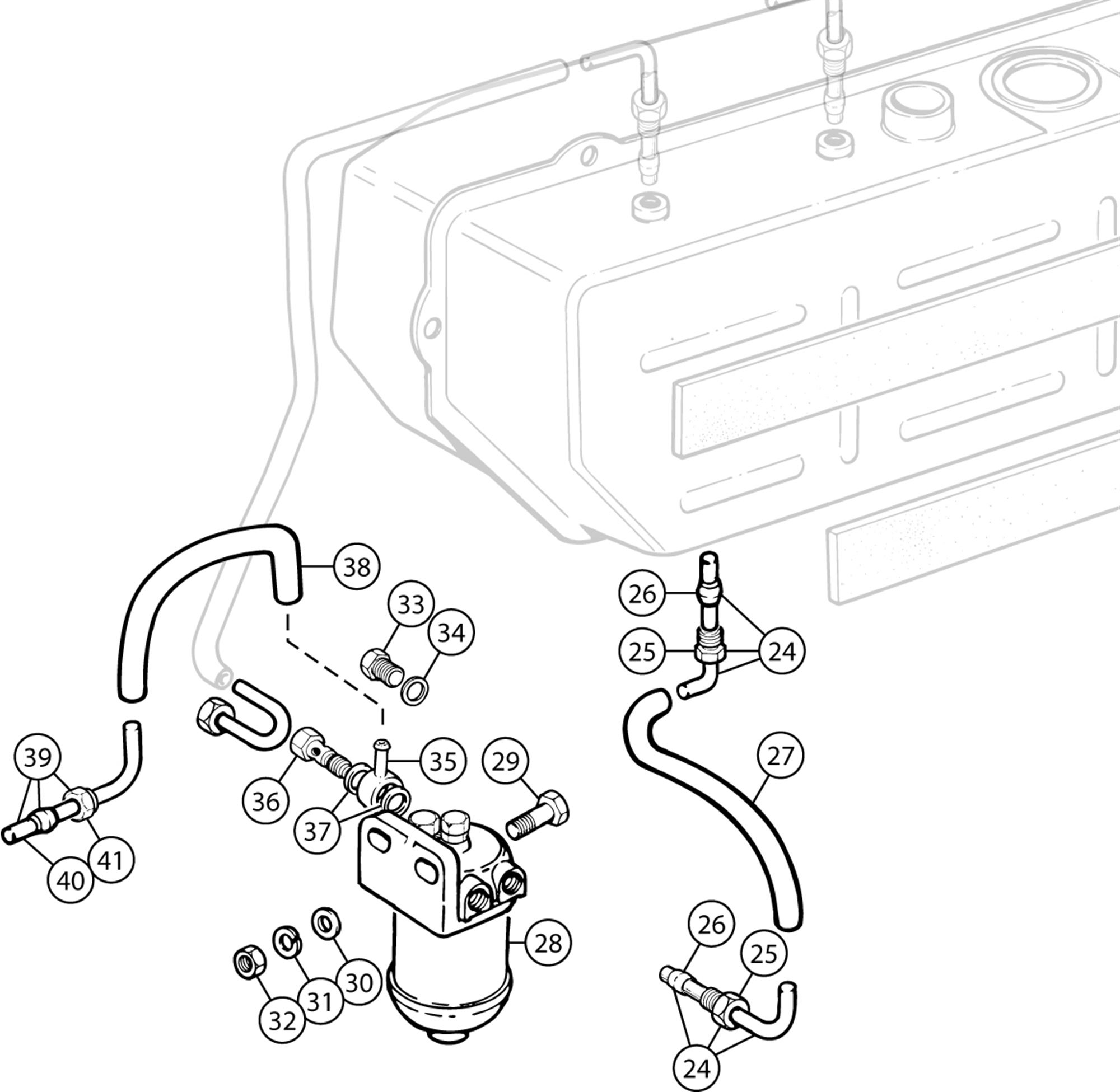 Triumph TR6 Fuel Filter and Pipework - Pi Late | Rimmer Bros