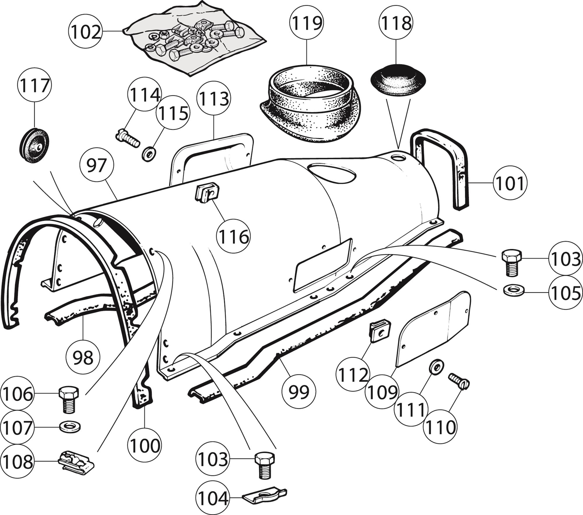 Triumph TR6 Gearbox Cover and Fittings | Rimmer Bros