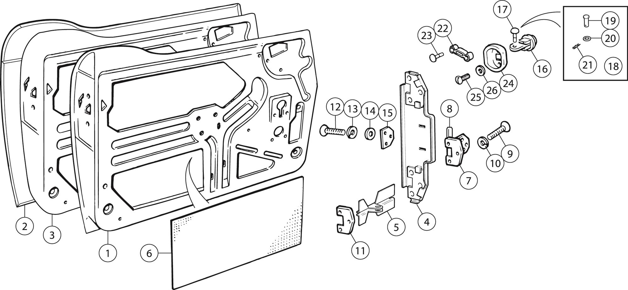 Triumph TR6 Doors and Hinges | Rimmer Bros