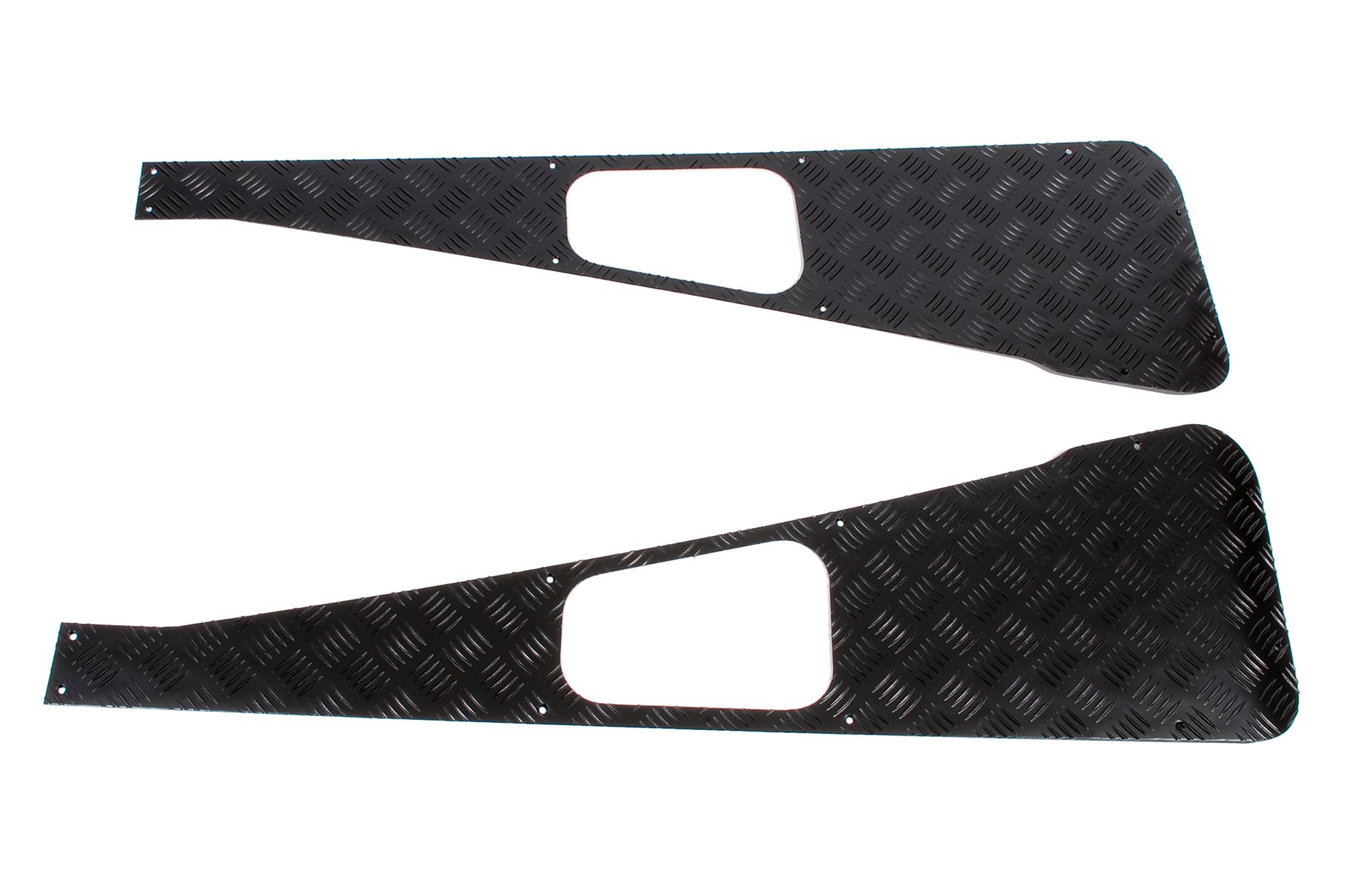 Chequer Plate Wing Top Pair 2mm Black - LL1208 - Aftermarket | Rimmer Bros