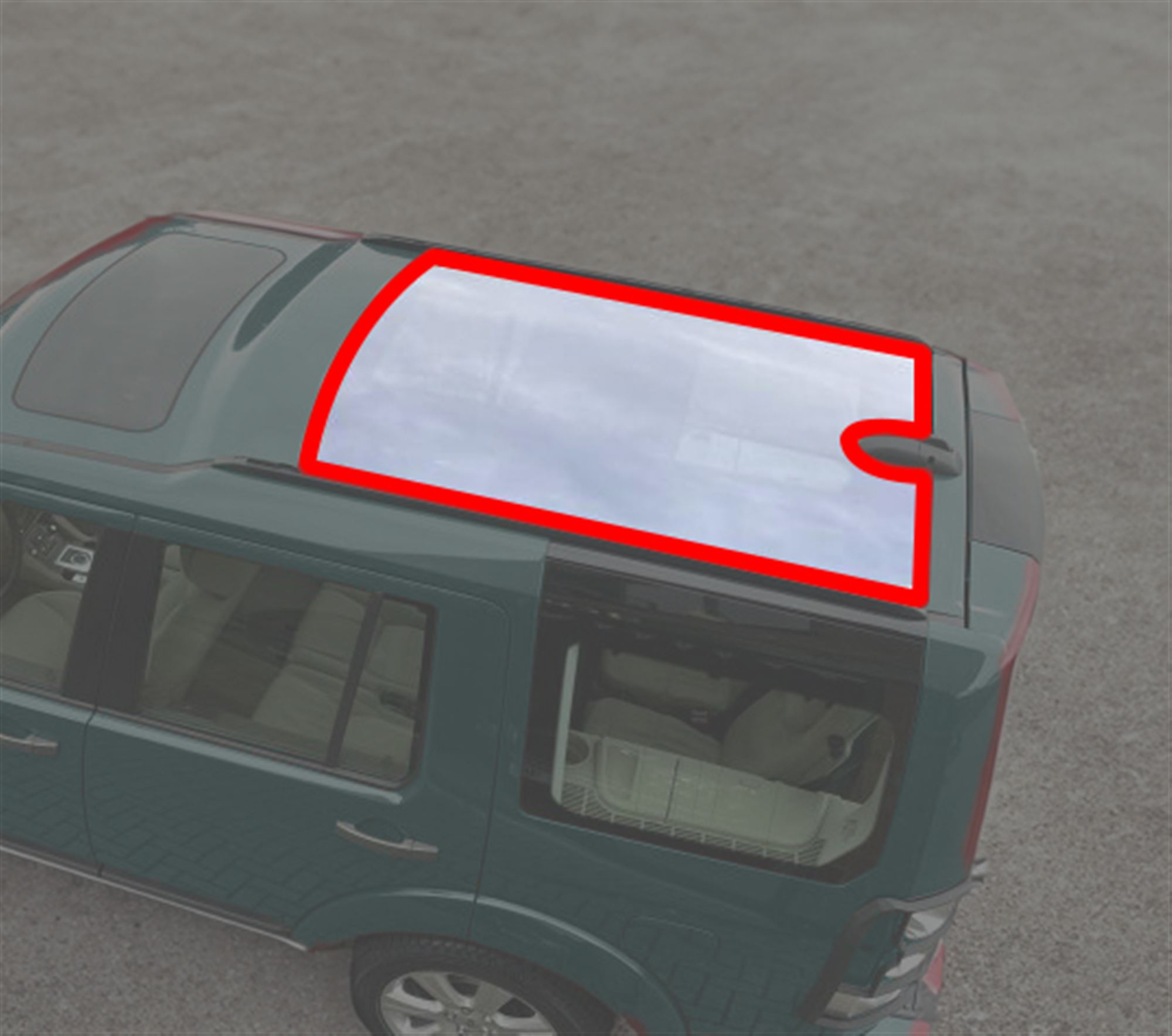 Genuine Land Rover Roof Panel - Glass - with Antenna Bracket - LR056228