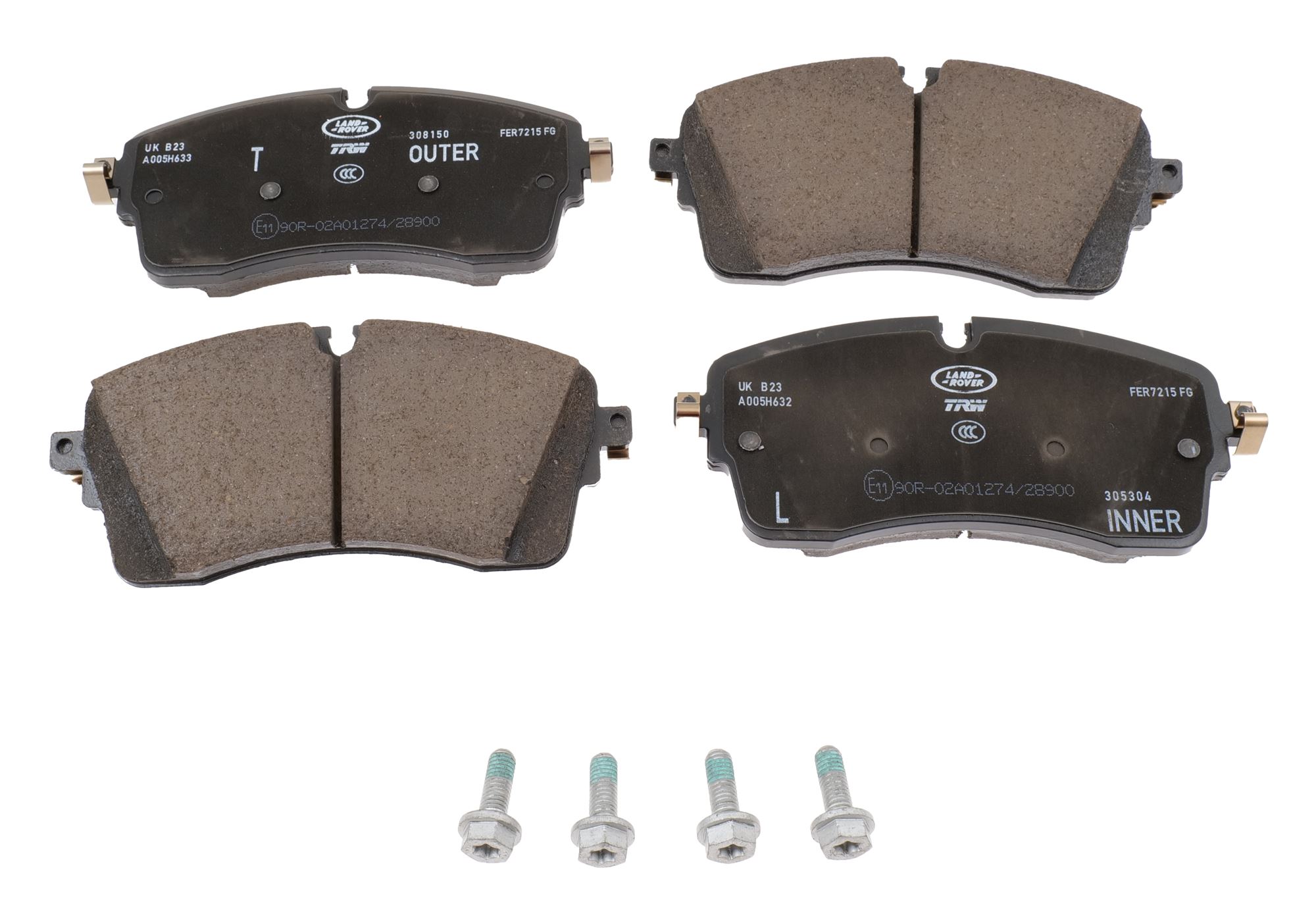 Brake Pad Set Front (less springs) - LR164029 - Genuine | Rimmer Bros