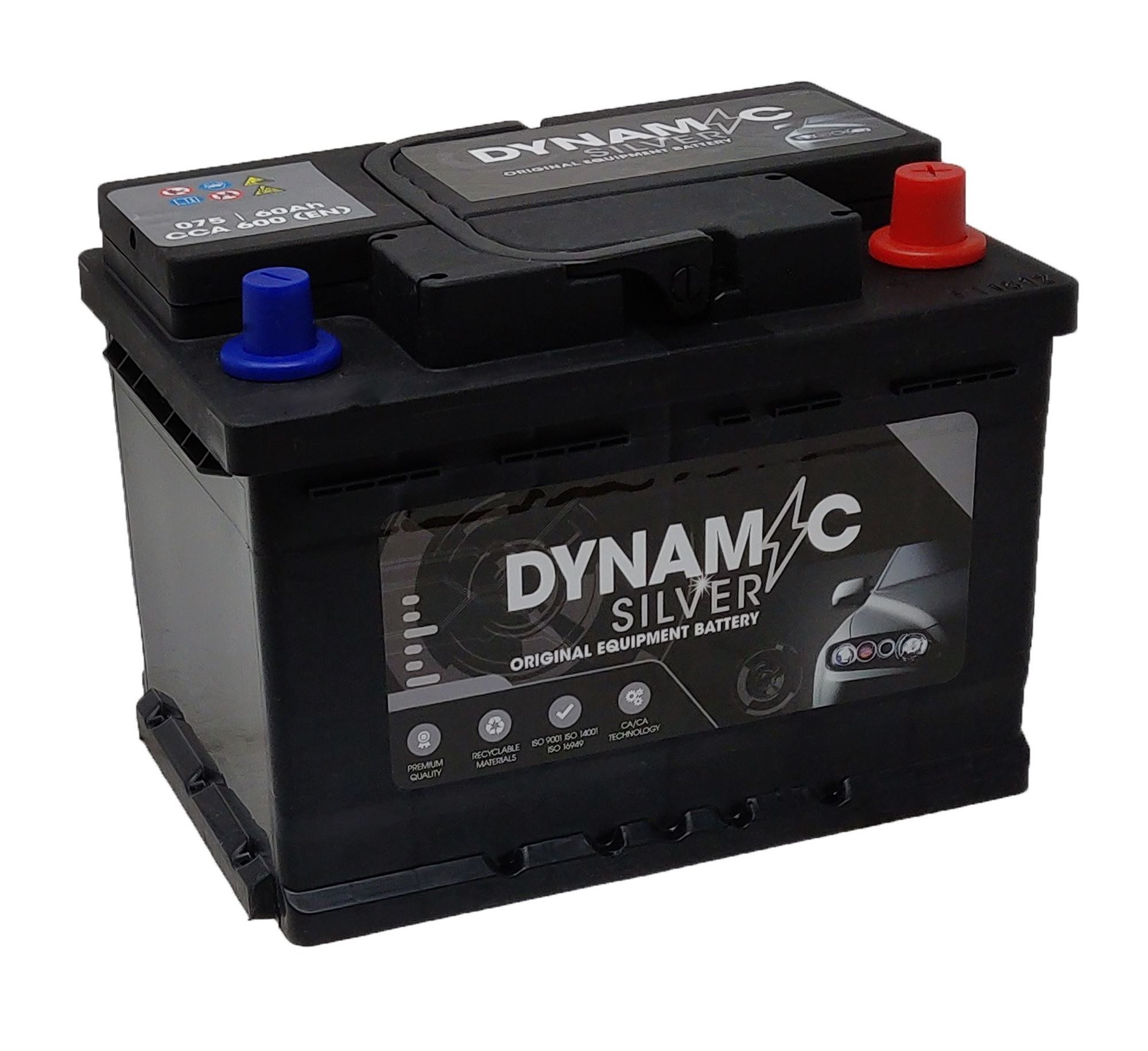 075 Battery 3 Year Warranty Dynamic Silver - RBAT075B