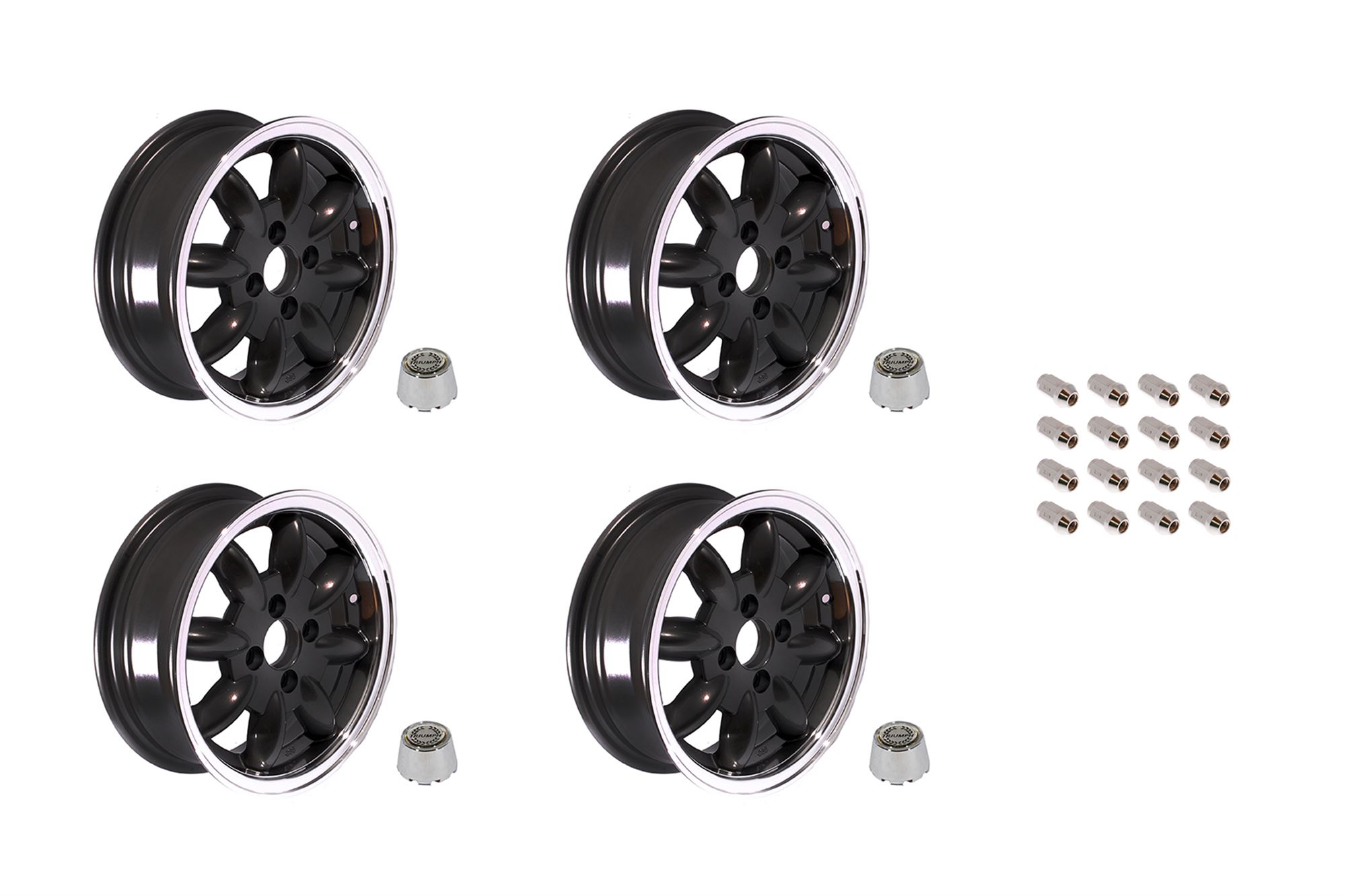 Classic 8 Spoke Alloy Wheel Kit - 5.5J x 13 - RL147355X13BLK