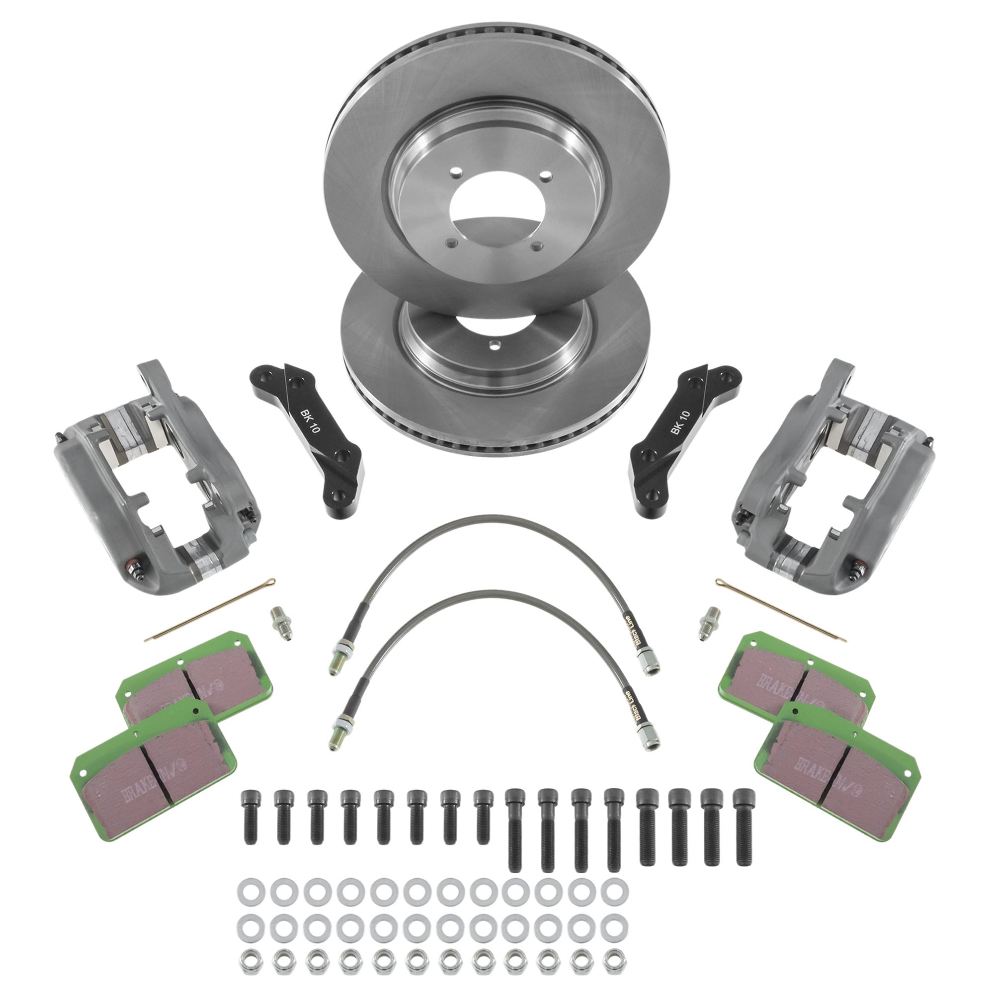Uprated Brake Kit - 4 Pot Vented Alloy - MGB - RP1415