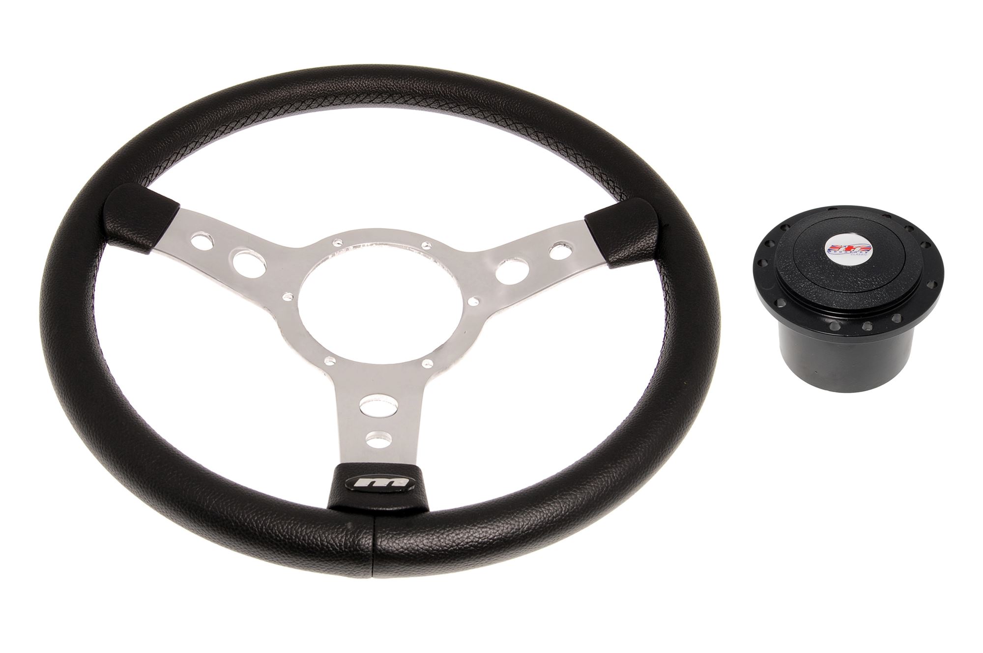 Vinyl 14 Inch Steering Wheel With Polished Centre - Black Boss - RP1775 ...