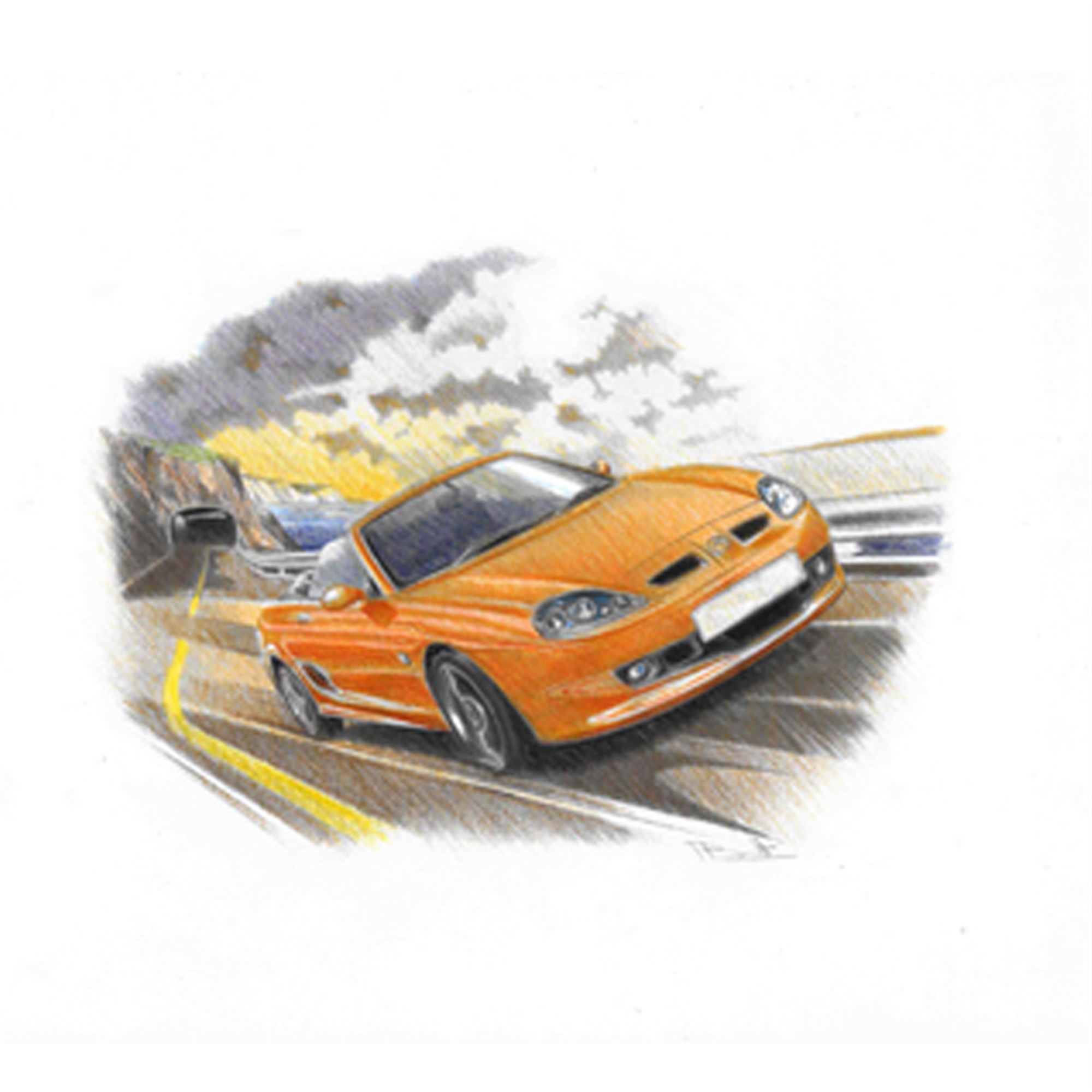 MG TF NAC/SAIC 2008-2010 Personalised Portrait in Colour - RP2212COL ...