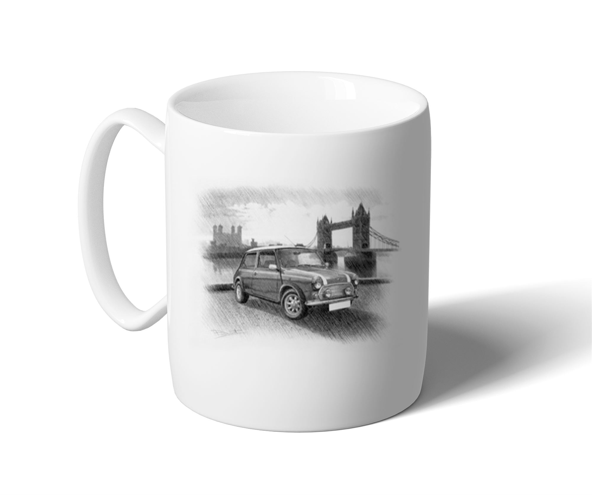 Rover Mini Cooper Mk VII 1996 Mug - Black & White with Reg ...