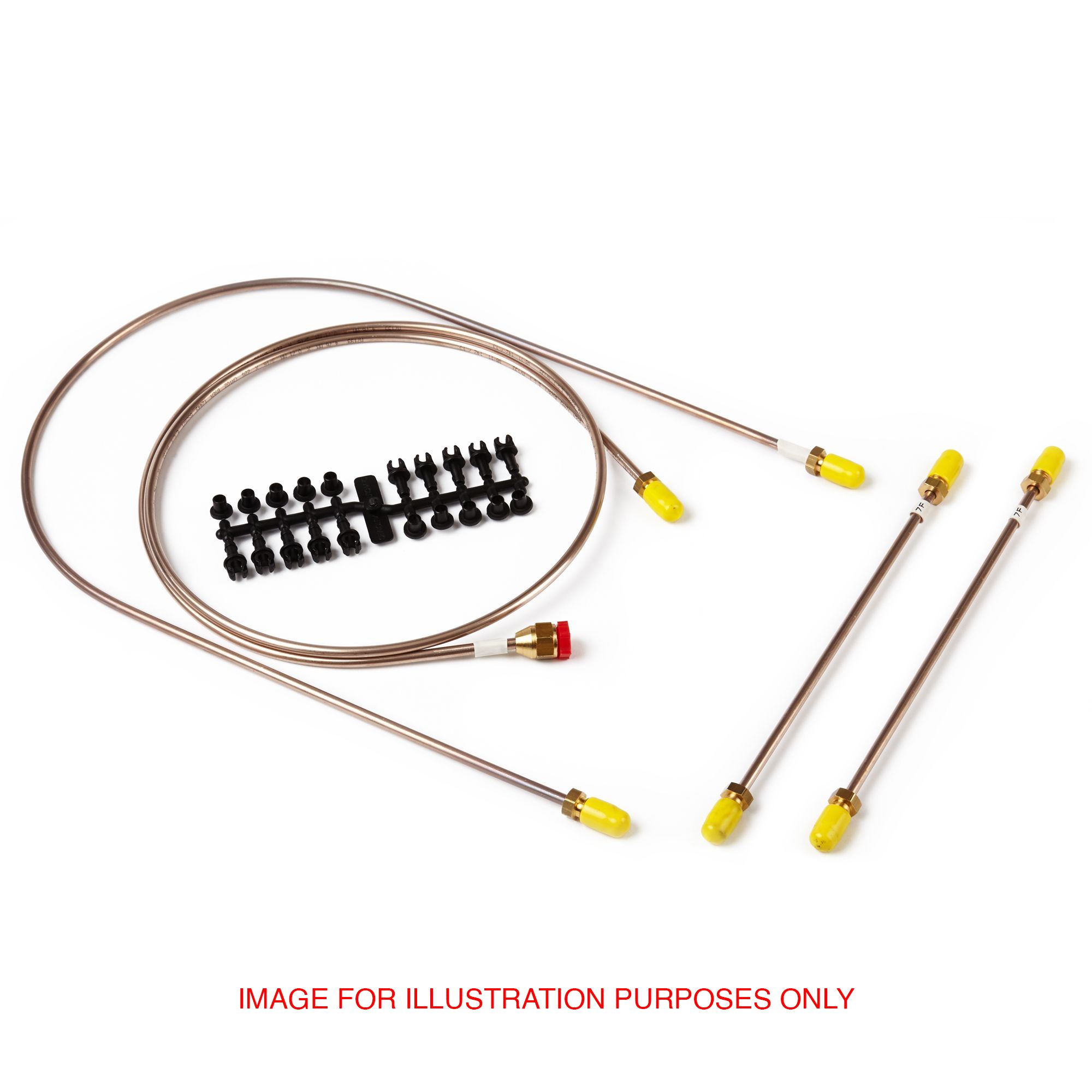 Brake Pipe Kit - MGB LHD Chrome Bumper Single Line NA & Europe 62-74 ...