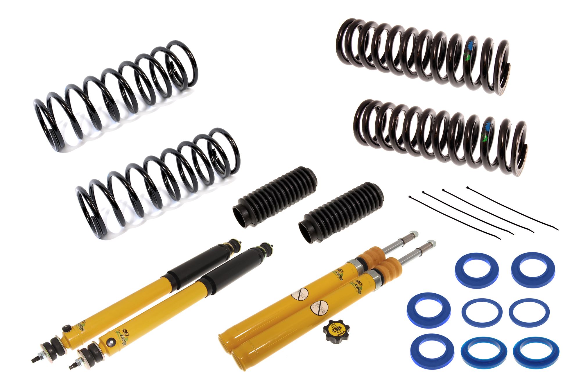 Spax KSX Frnt Insert & Rear Shock Kit - Poly - RS2008SPAXPL