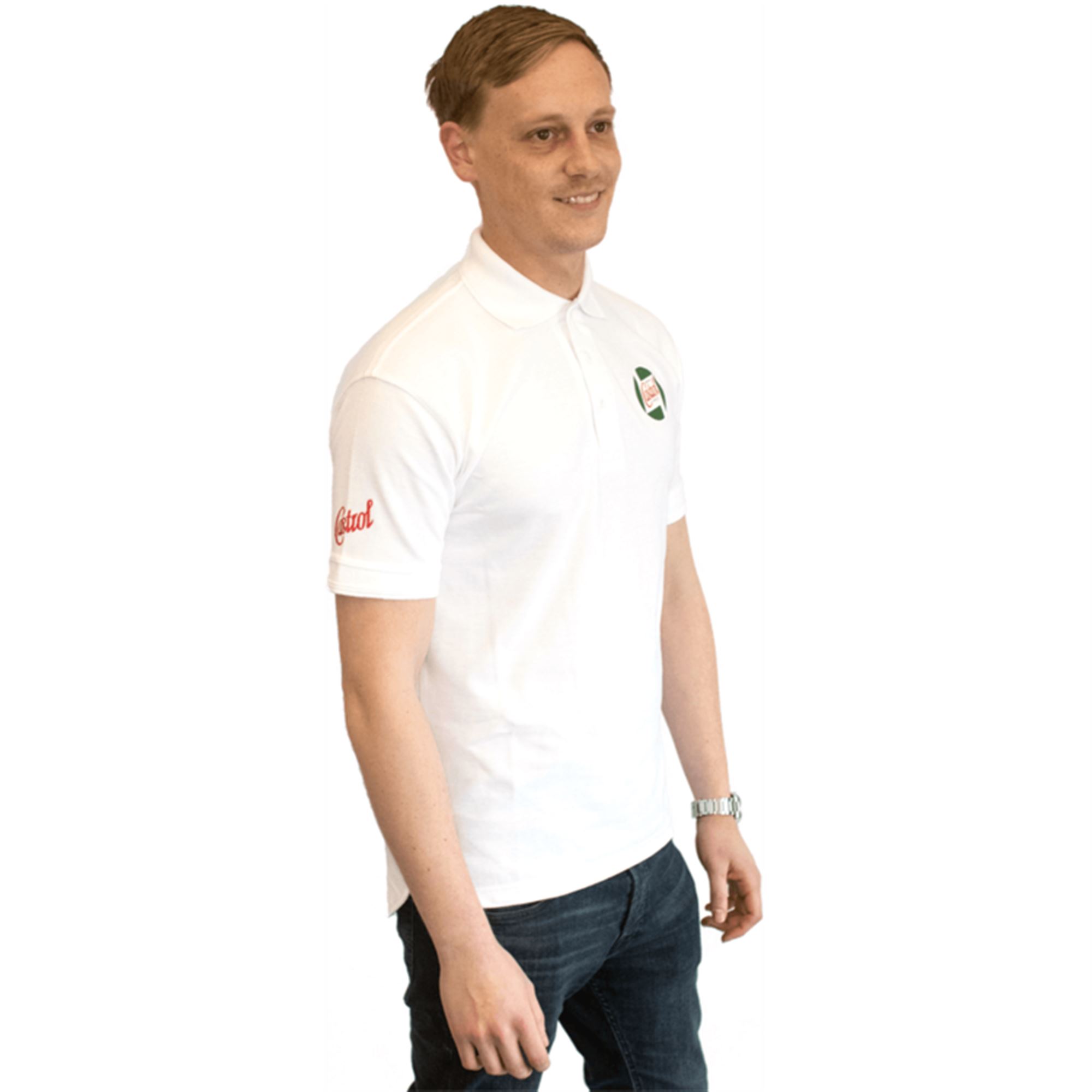 Castrol White Polo Shirt | Rimmer Bros
