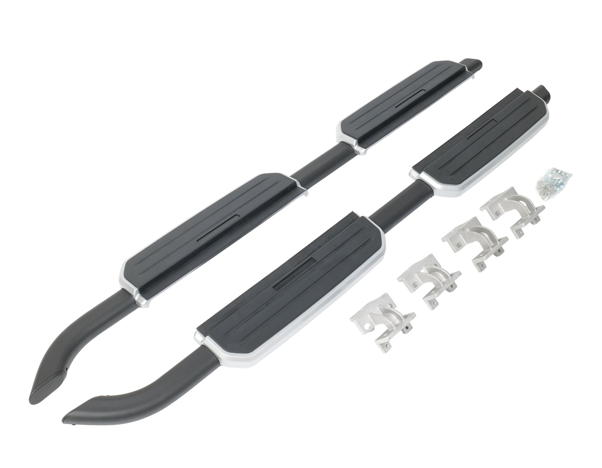 Side Step Kit (pair) - New Defender 110 & 130 - Silver/ Black ...