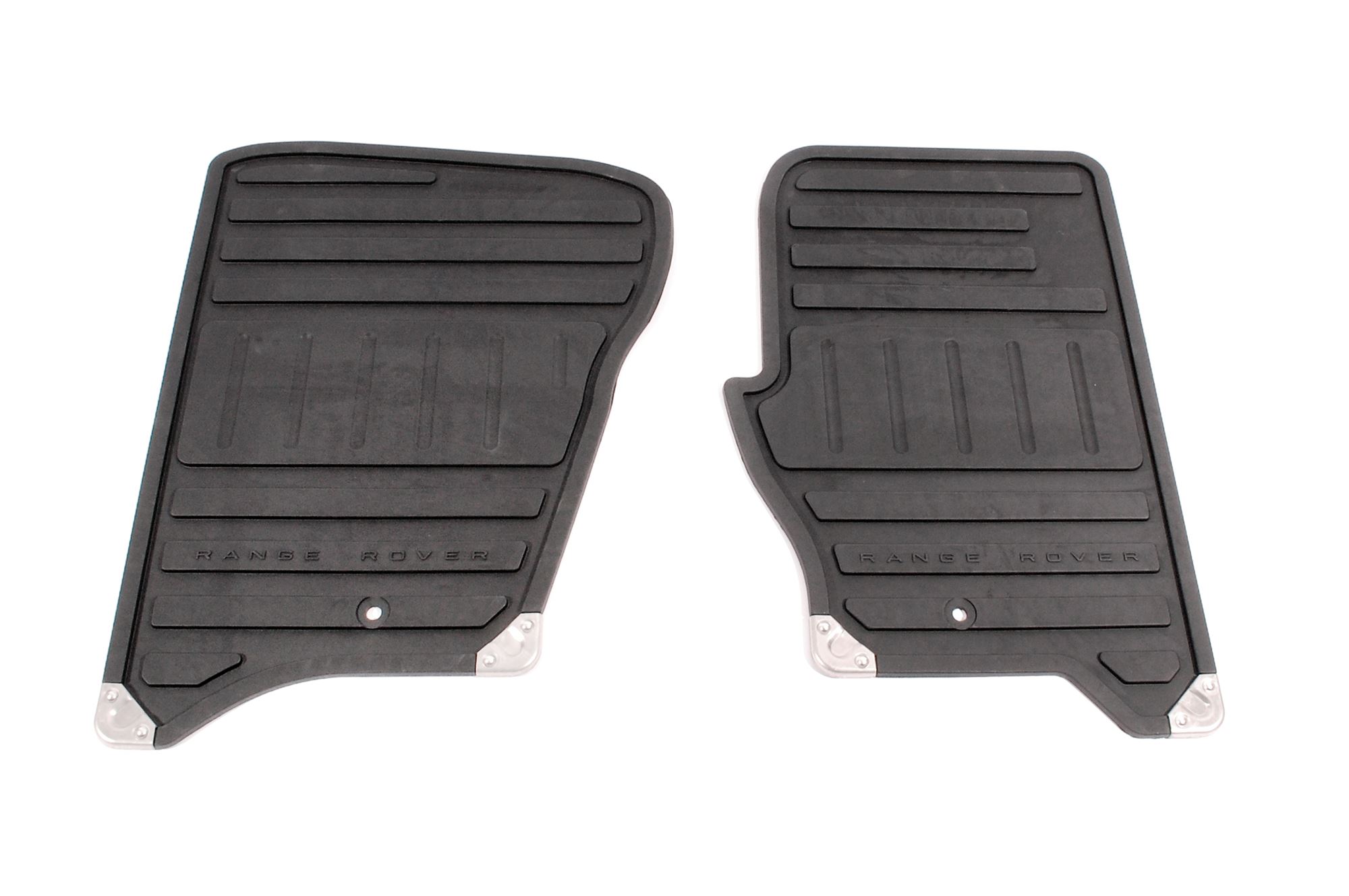 Genuine Land Rover Rubber Footwell Mats - Black - Front Only - Set of 2 ...