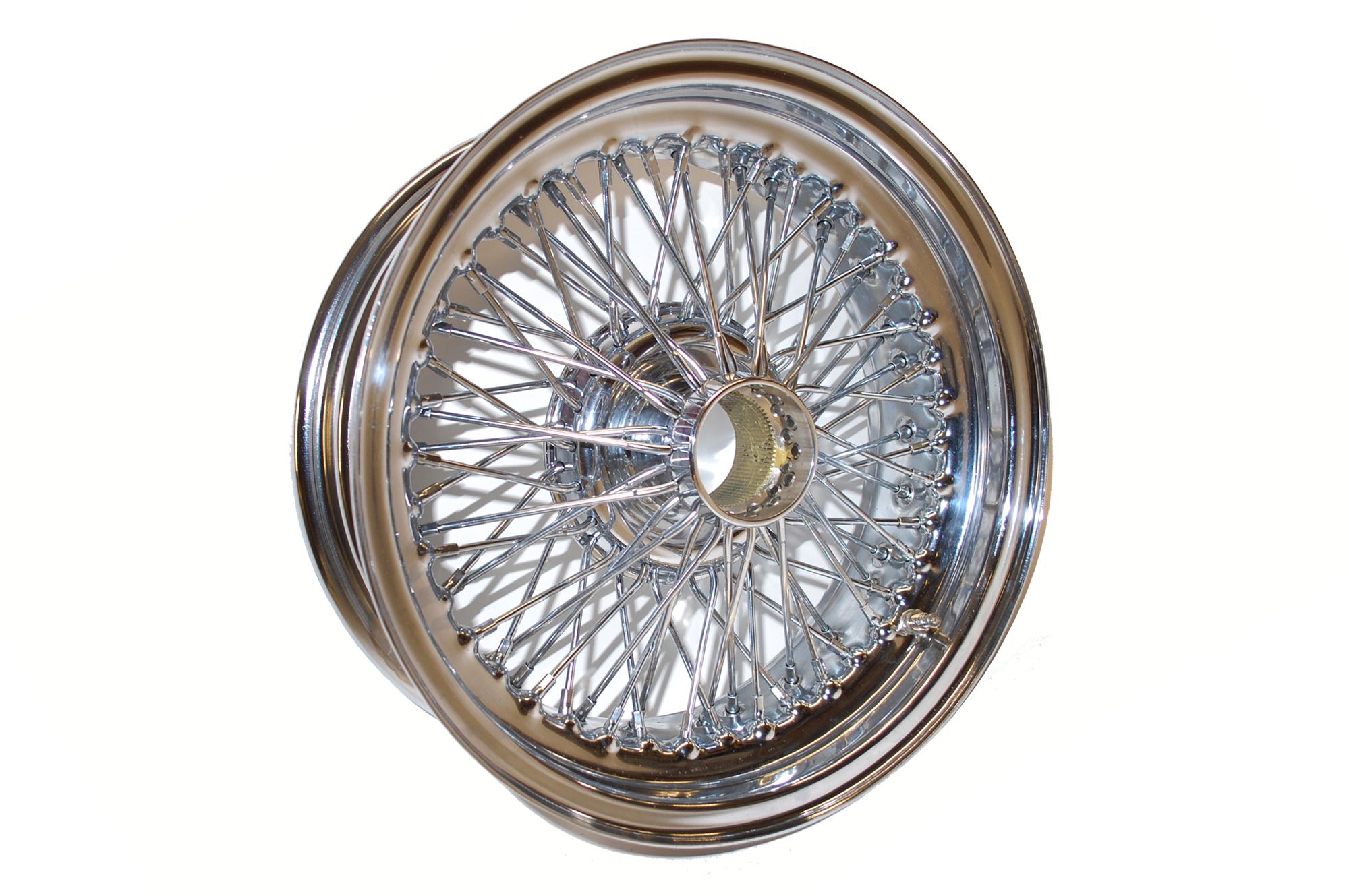 Wire Wheel Centre Lock Tubeless 5.5J x 15" Chrome 70 Spoke Centrelace ...