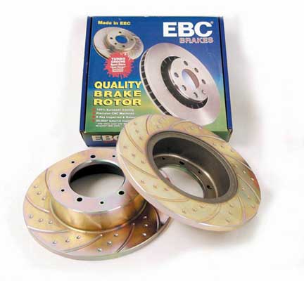 EBC Turbo Grooved Front Brake Discs - Solid Pair - Freelander | Rimmer Bros